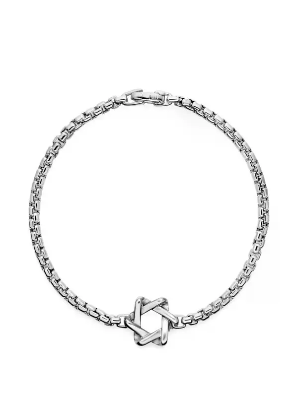 David Yurman Star Of David Station Bracelet In Sterling