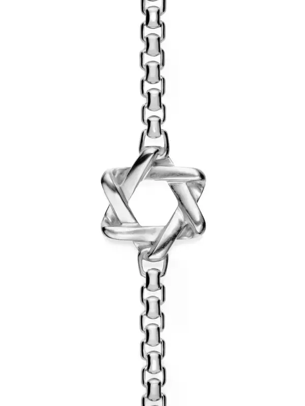 David Yurman Star Of David Station Bracelet In Sterling