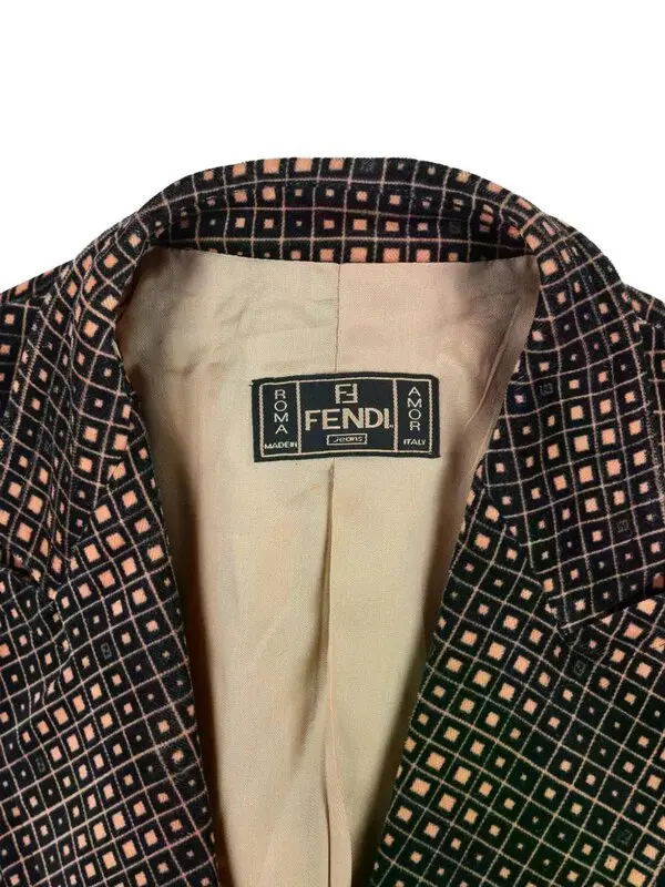 Fendi Geometric Print Suit