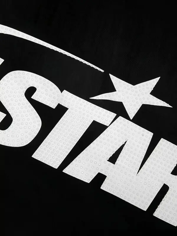 HELLSTAR Rhinestone-embellished Logo T-shirt - Black