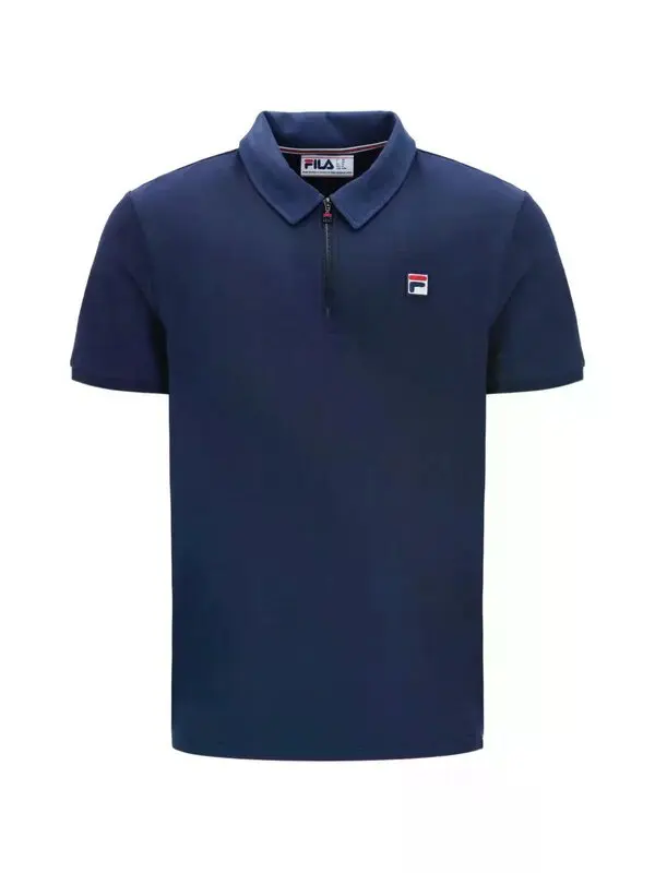 FILA Ettore Logo-patch Zip-fastening Polo Shirt