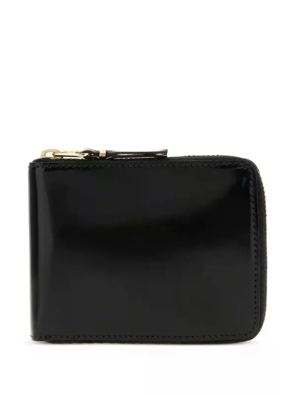 Comme Des Garçons Zip-around Leather Wallet - Black