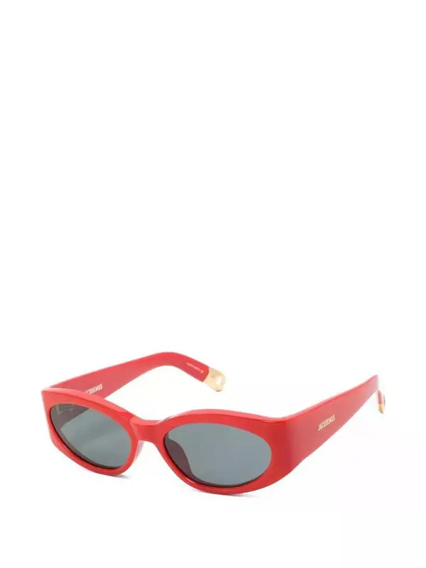 Jacquemus Oval-frame Sunglasses - Red