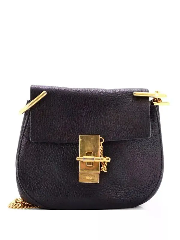 Chloé Drew Leather Mini Crossbody Bag - Black