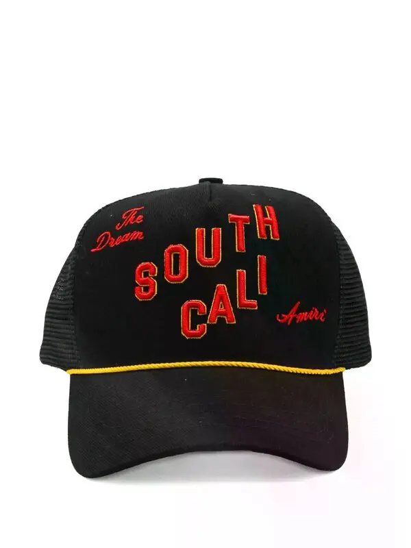 Amiri Embroidered Mesh-panel Trucker Cap - Black