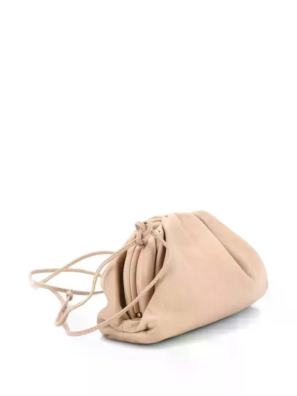 Bottega Veneta The Pouch Leather Mini Crossbody Bag - Neutrals