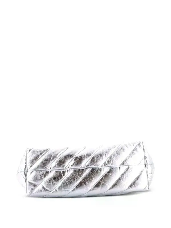 Balenciaga Crush Carry All Chain Quilted Leather Medium Tote Bag