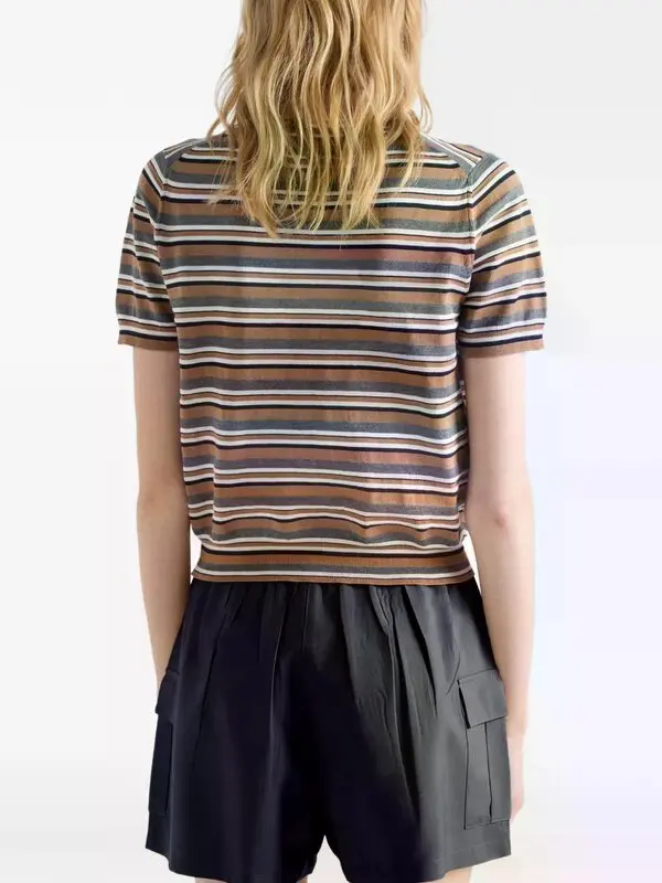 Prada Short-sleeved Striped Jersey T-shirt