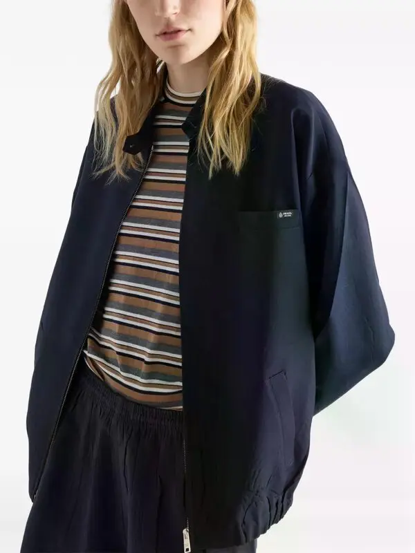 Prada Mohair Wool Blouson Jacket - Blue