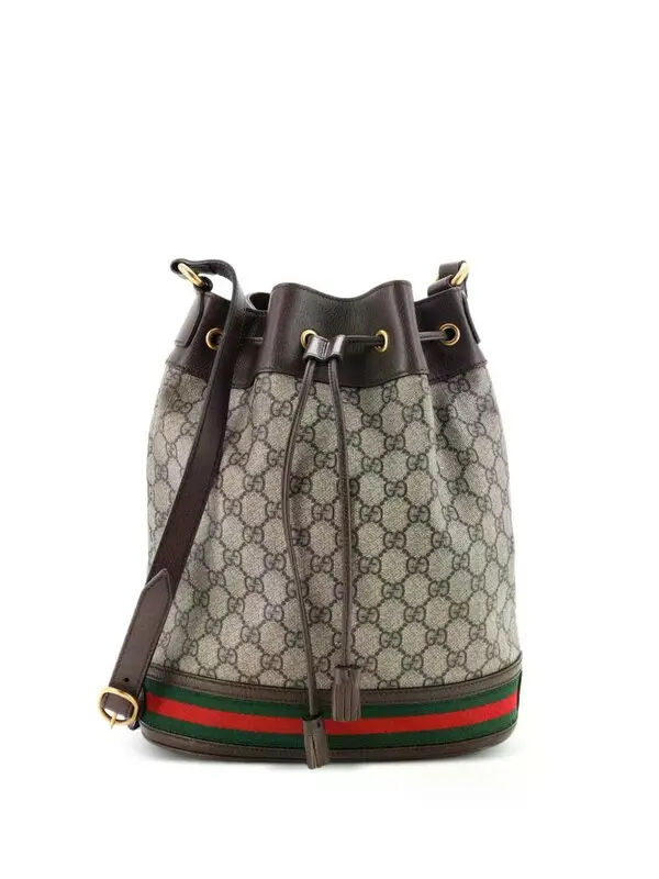 Gucci Ophidia Gg Coated Canvas Medium Bucket Bag