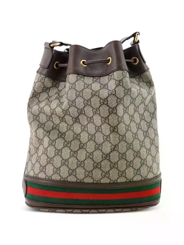 Gucci Ophidia Gg Coated Canvas Medium Bucket Bag