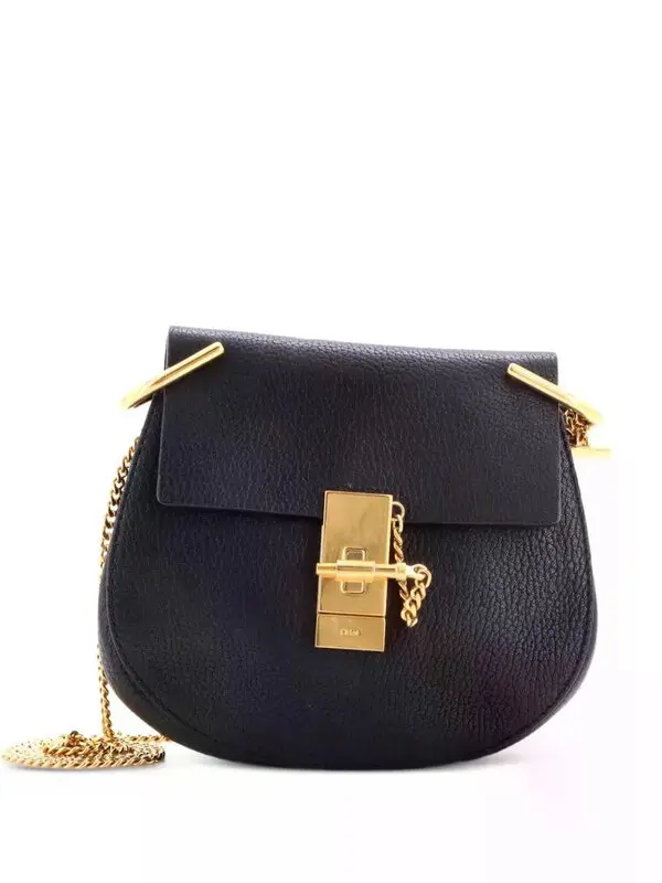 Chloé Drew Leather Mini Crossbody Bag - Black