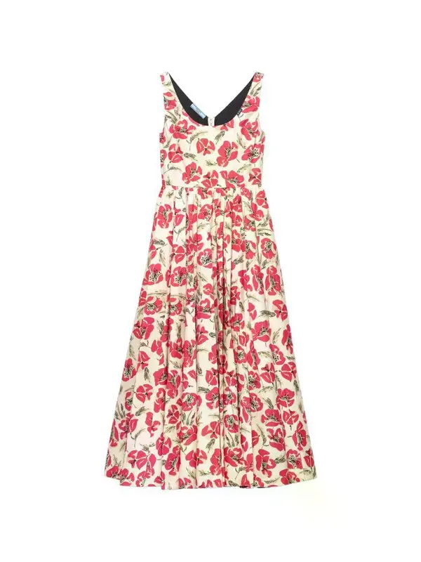 Prada Soft Poplin Sleeveless Dress