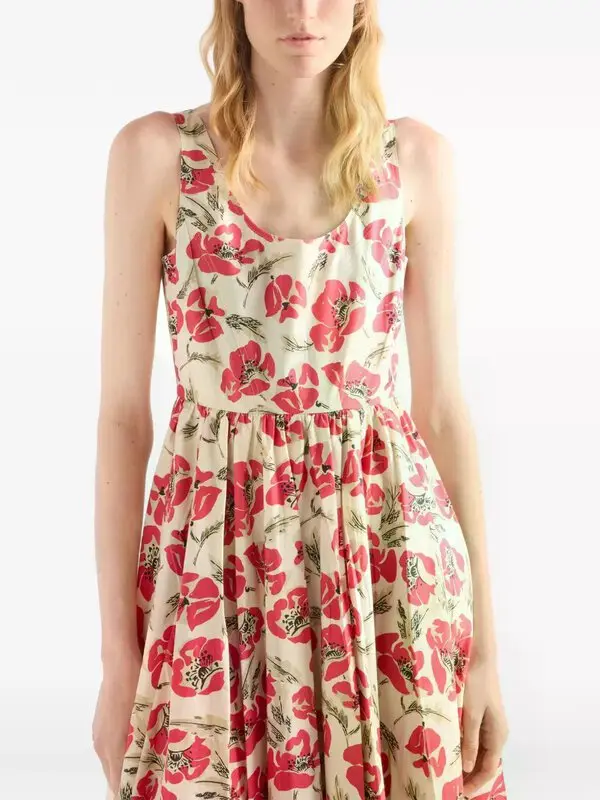 Prada Soft Poplin Sleeveless Dress