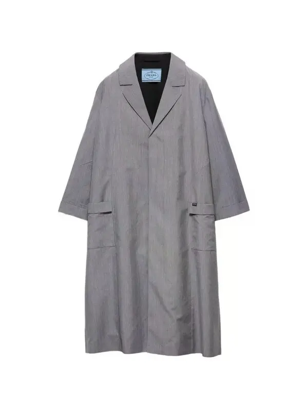 Prada Single-breasted Light-mohair Coat