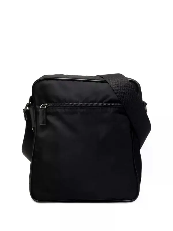 Prada Tessuto Zip Top Crossbody Bag - Black