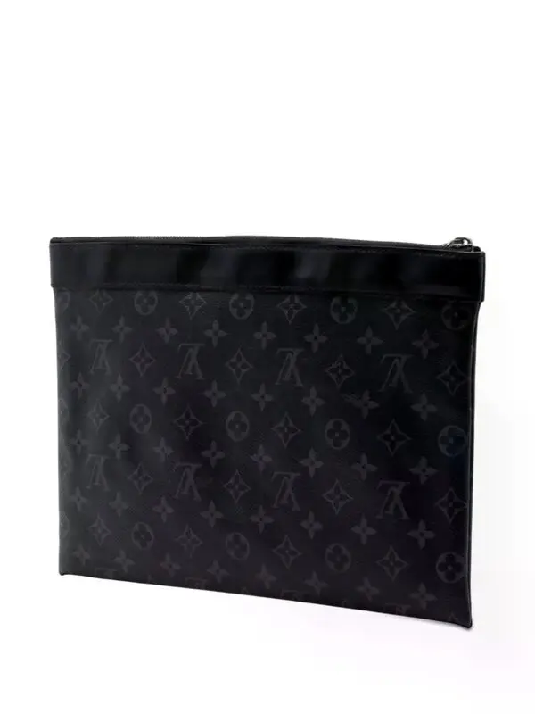 LOUIS VUITTON Monogram Eclipse Discovery Pochette Gm Clutch Bag - Black