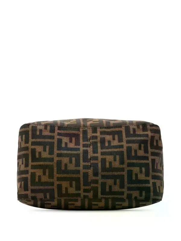Fendi Zucca Canvas Double Flap Shoulder Bag