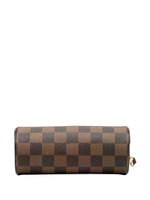 LOUIS VUITTON Damier Ebene Papillon Pochette Handbag - Brown