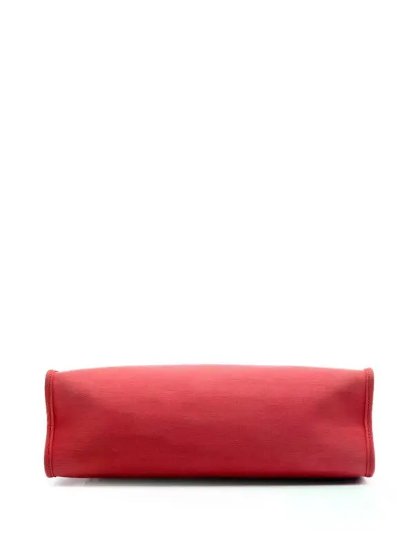 Hermès Toile Herbag Zip 31 Satchel - Red
