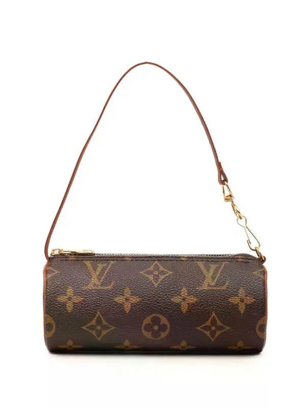 LOUIS VUITTON Monogram Papillon Pochette Handbag - Brown
