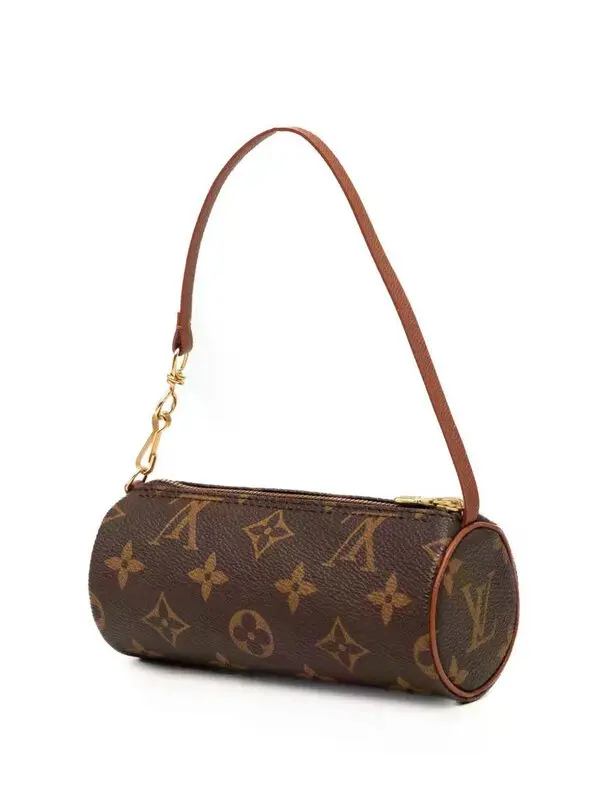 LOUIS VUITTON Monogram Papillon Pochette Handbag - Brown