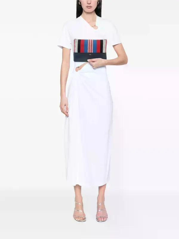 Celine Canvas Striped Solo Pouch Clutch Bag