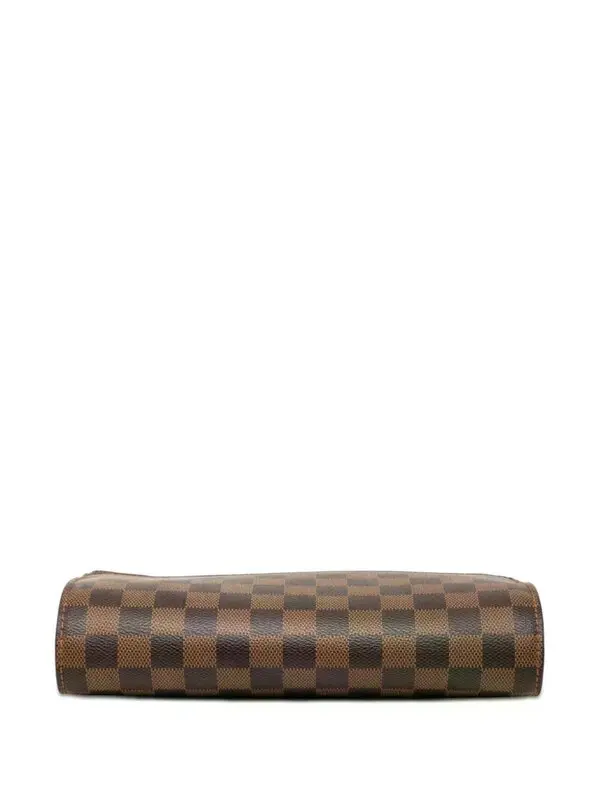 LOUIS VUITTON Damier Ebene Saint Louis Pochette Clutch Bag - Brown