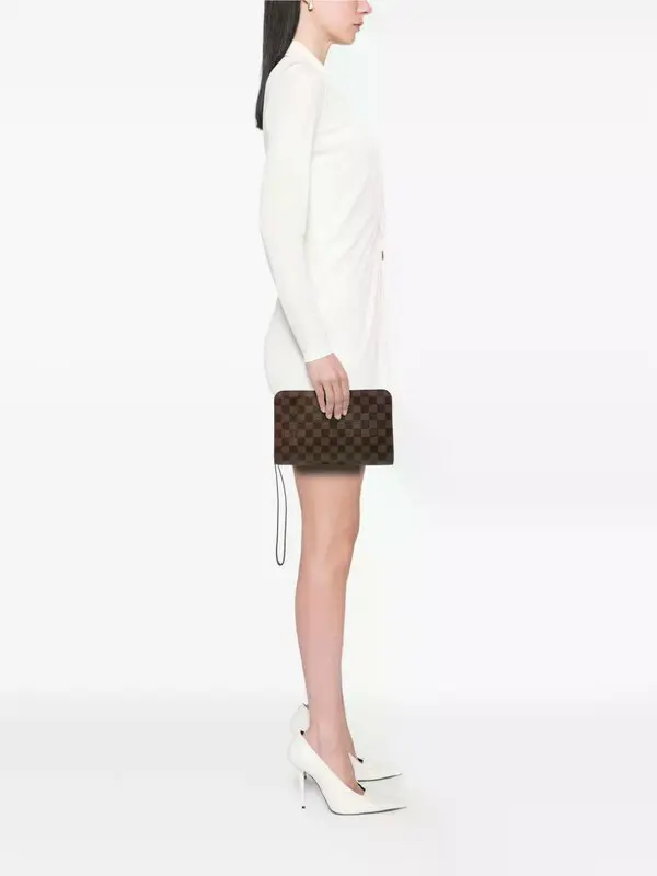 LOUIS VUITTON Damier Ebene Saint Louis Pochette Clutch Bag