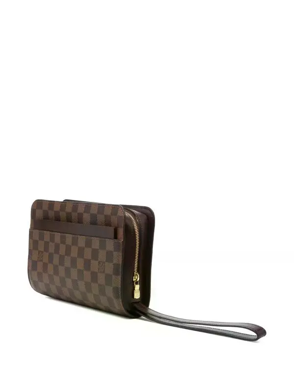 LOUIS VUITTON Damier Ebene Saint Louis Pochette Clutch Bag