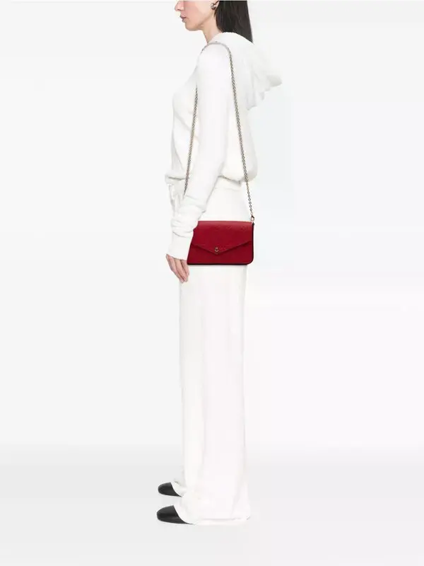 LOUIS VUITTON Monogram Empreinte Pochette Felicie Crossbody Bag - Red