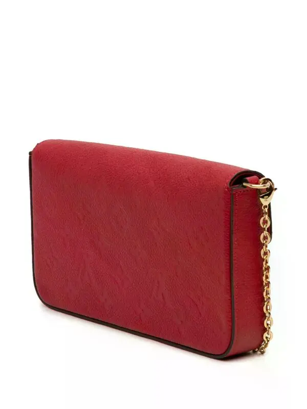 LOUIS VUITTON Monogram Empreinte Pochette Felicie Crossbody Bag - Red