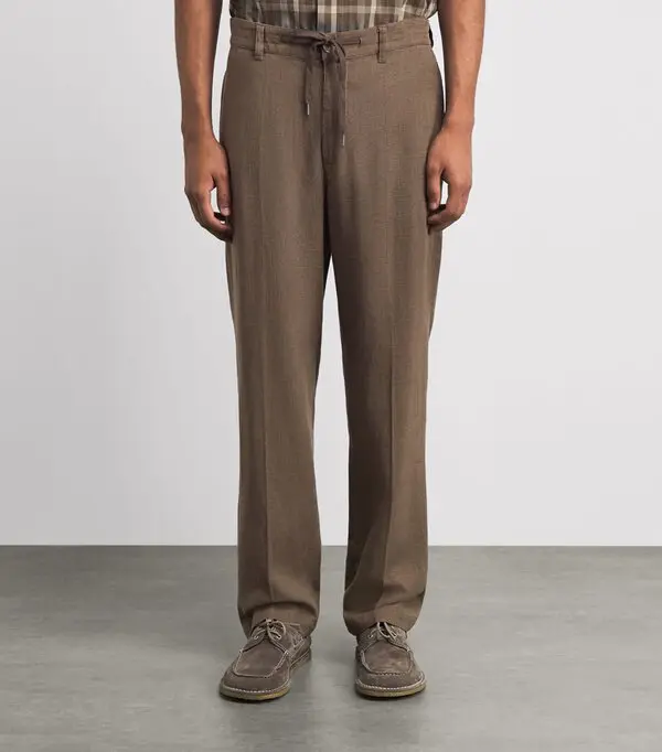Paige Tiano Chinos With Drawstring Waist - Brown