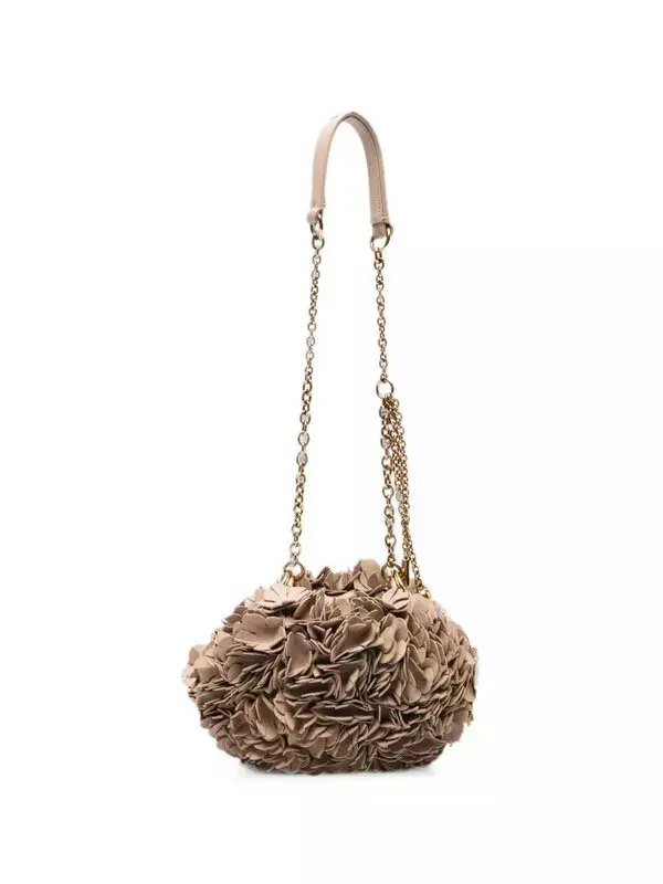 Chloé Plissé Leather Shoulder Bag - Neutrals