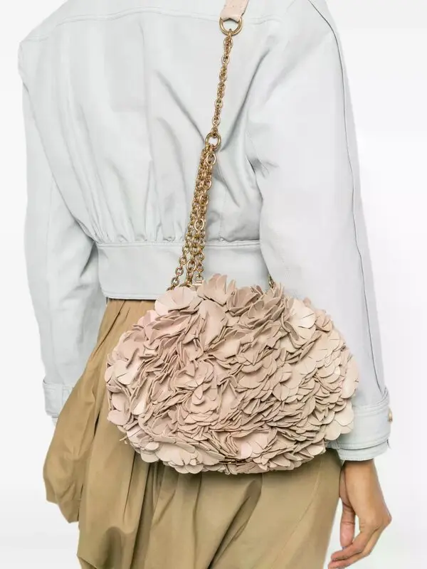 Chloé Plissé Leather Shoulder Bag