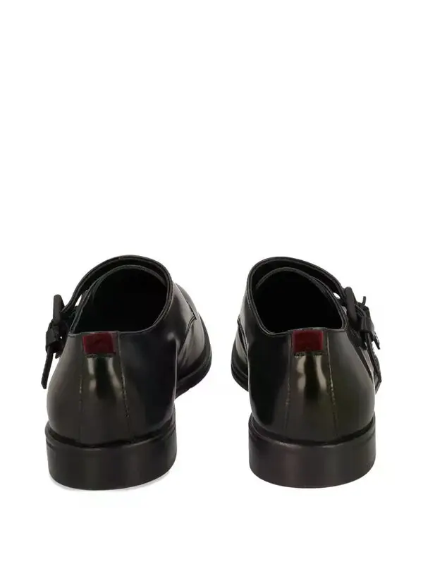 Vintage Double Monk Strap Leather Shoes