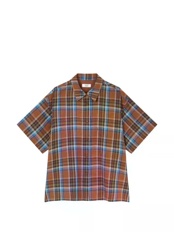 STUDIO TOMBOY Check-print Short-sleeve Shirt