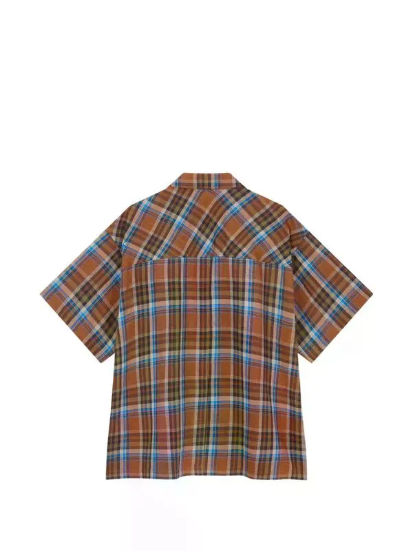 STUDIO TOMBOY Check-print Short-sleeve Shirt