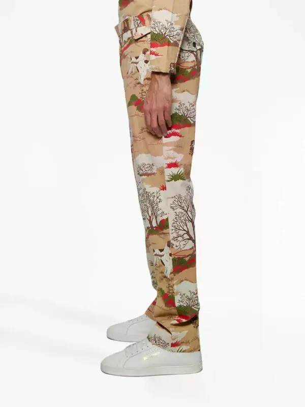 BODE Pointing Dog Graphic Print Trousers