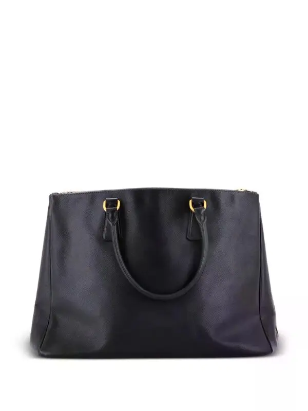 Prada Lux Saffiano Leather Double Zip Tote Bag