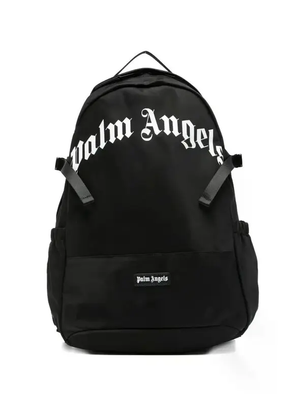 Palm Angels Logo Print Backpack - Black