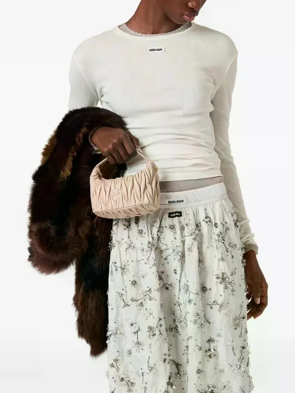 Miu Miu Ribbed Knit Jersey Dress