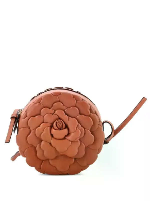 Valentino Garavani Atelier 03 Rose Edition Round Crossbody Bag - Brown
