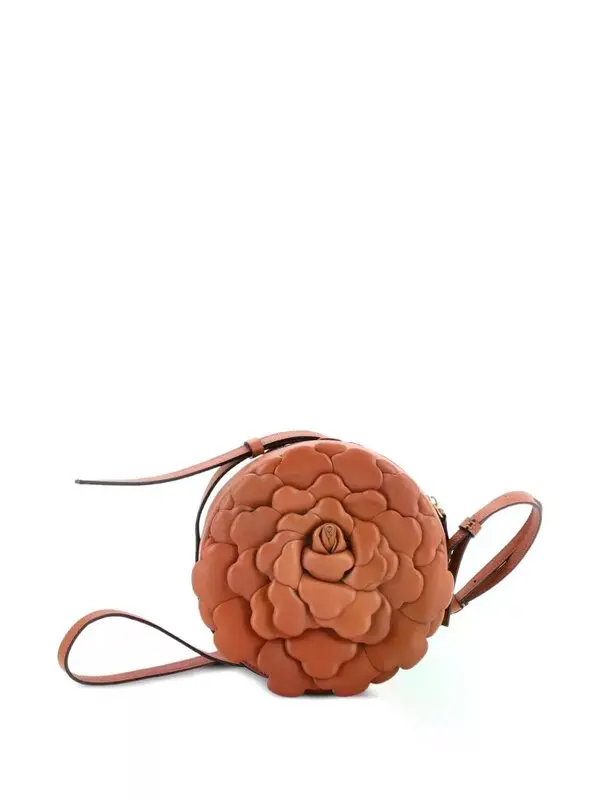 Valentino Garavani Atelier 03 Rose Edition Round Crossbody Bag - Brown