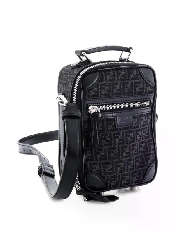Fendi Recycled Fabric Jacquard Mini Trolley Crossbody Bag