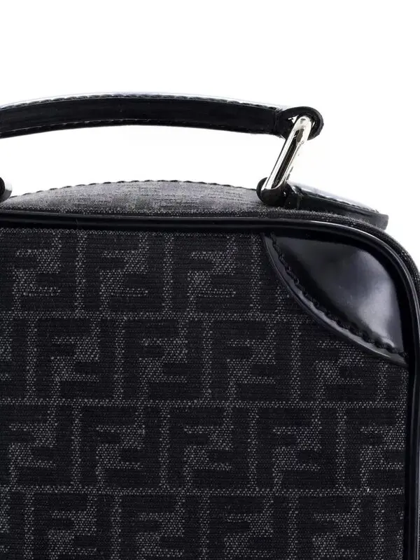Fendi Recycled Fabric Jacquard Mini Trolley Crossbody Bag