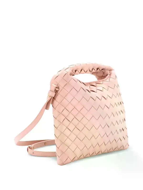 Bottega Veneta Intrecciato Nappa Mini Satchel - Pink