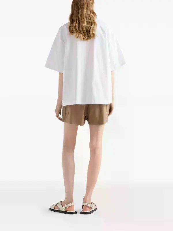 Prada Embroidered Poplin Shirt