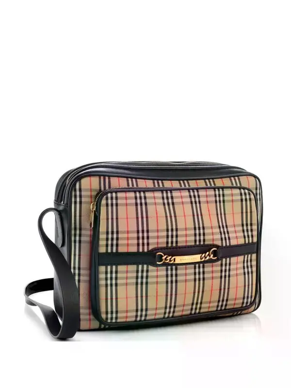 Burberry Link Chain Camera Bag 1983 Knight Check Canvas