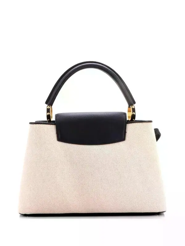 LOUIS VUITTON Capucines Pm Satchel In Canvas And Taurillon Leather